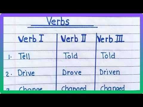 Verb1 Verb2 Verb3 / Verbs forms /25 verbs with 2nd and 3rd forms ...