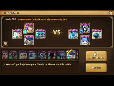 Summoners wars - Pungbaek testing and sleep combo with woosa and dark ...