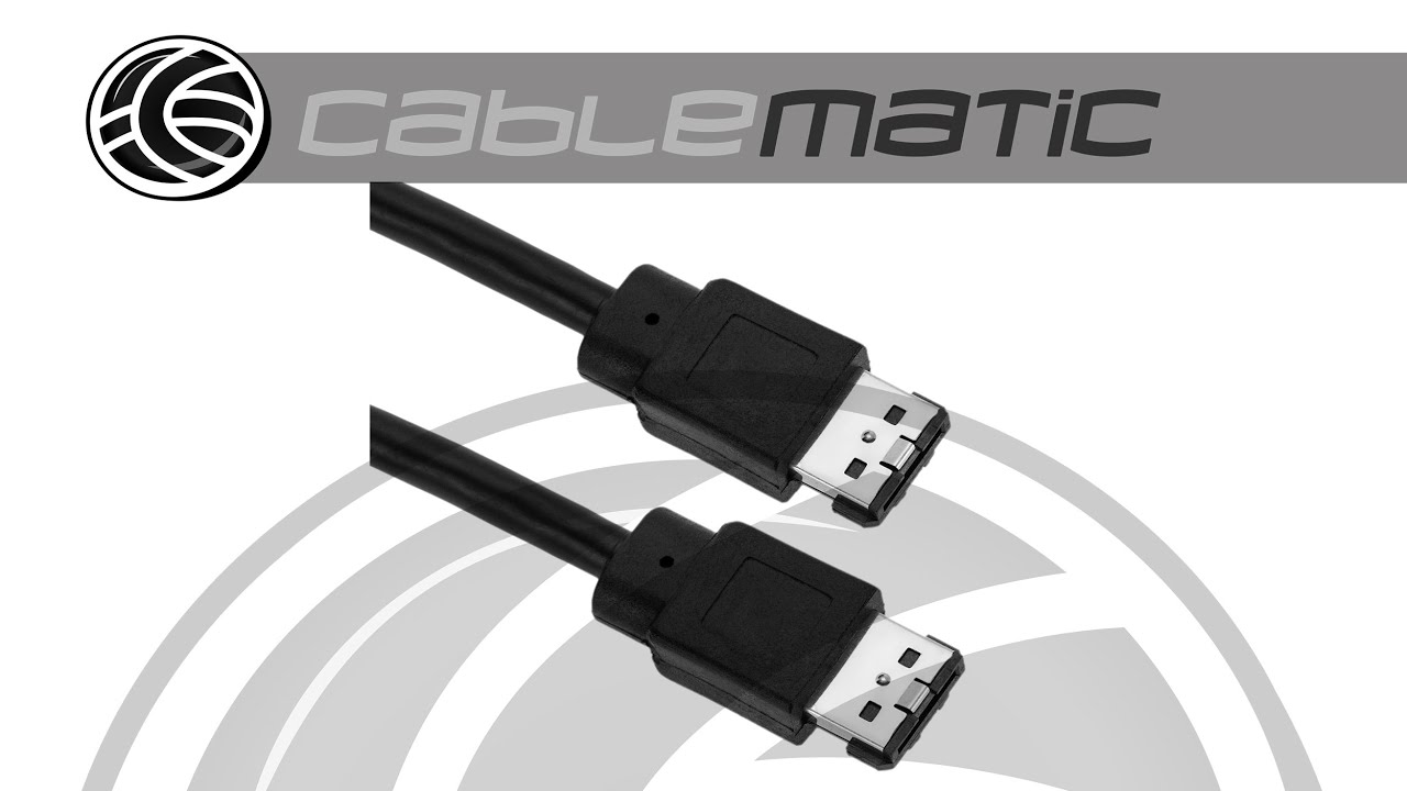 Cable eSATAp o eSATA+USB (M/M) - distribuido por CABLEMATIC ® - YouTube