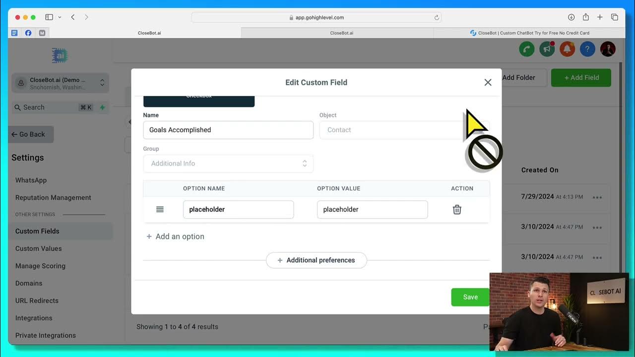 Auto Update Custom Fields in GoHighLevel with CloseBot (for GHL) - YouTube