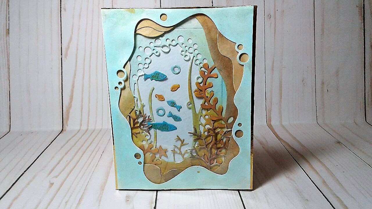 Layering Templates Ocean Scene Card Process - YouTube