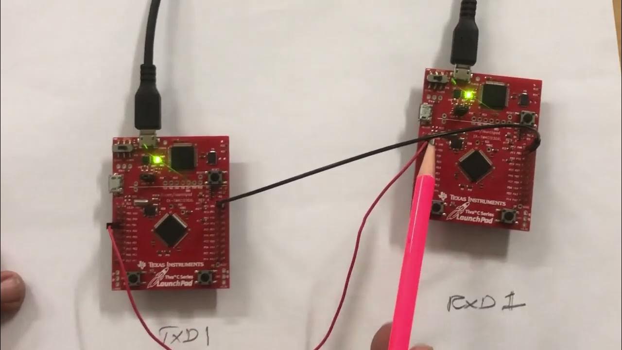 ARM Cortex M4 based UART Serial Communication Demo between two TIVA Launch Pad with ENERGIA IDE ...
