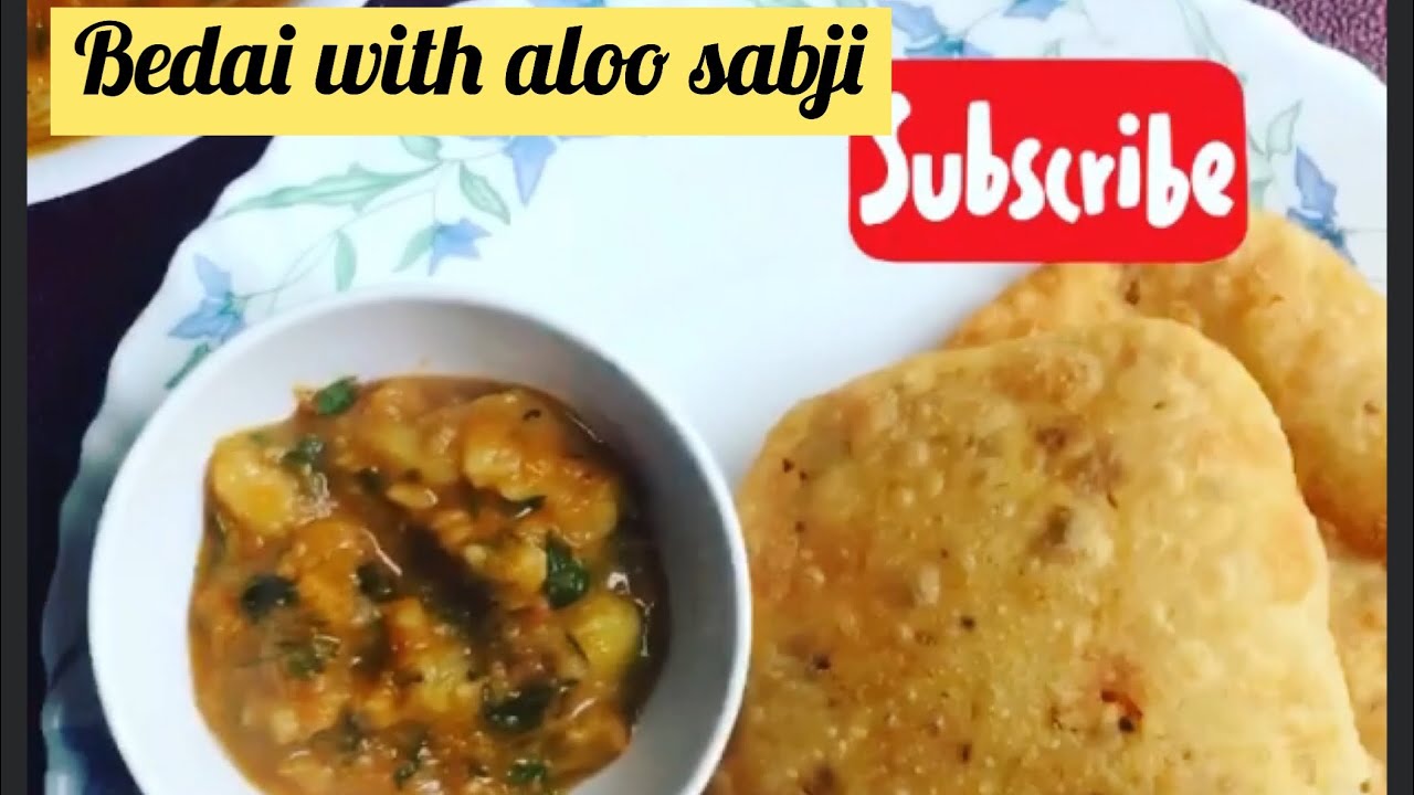 Bedai with aloo ki sabji / mathura ka special recipe / stuffed urad dal ...