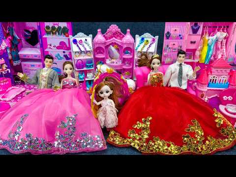 20 Minutes Satisfying Unboxing Barbie Doll Double Wedding Room, Wedding Dress PlaySet Review Toys