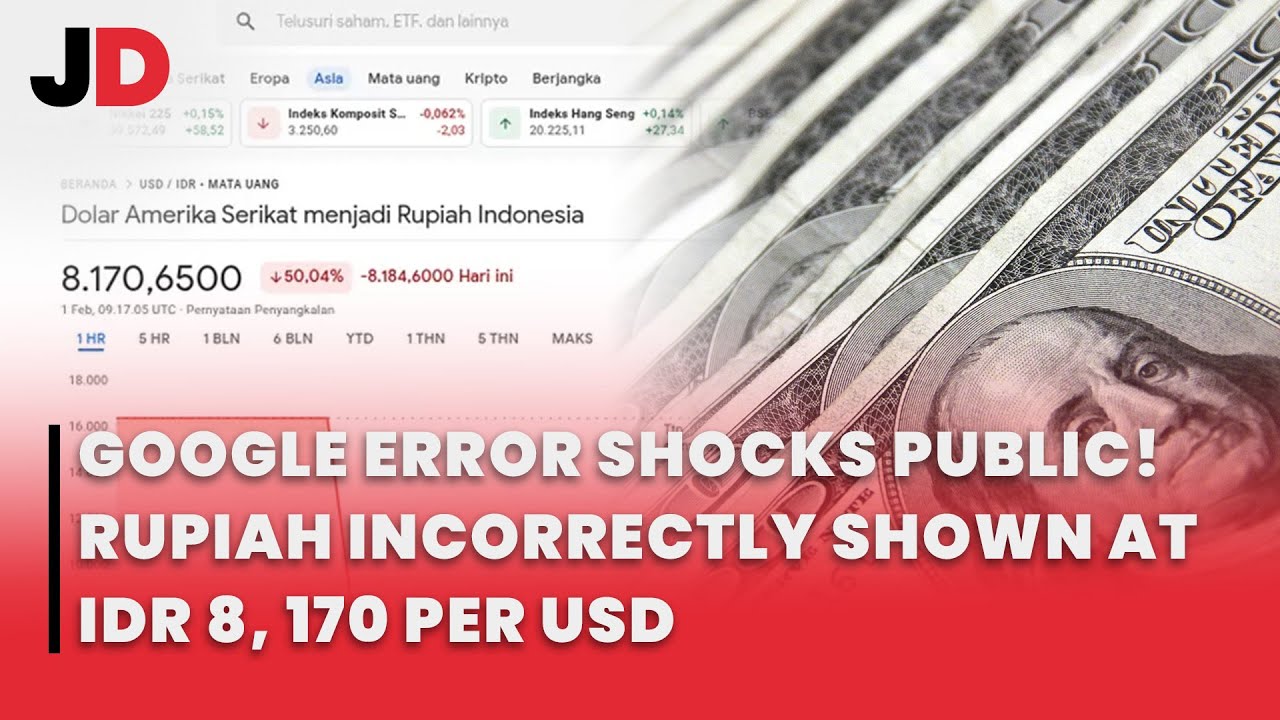 GOOGLE ERROR SHOCKS PUBLIC! RUPIAH INCORRECTLY SHOWN AT IDR 8, 170 PER ...