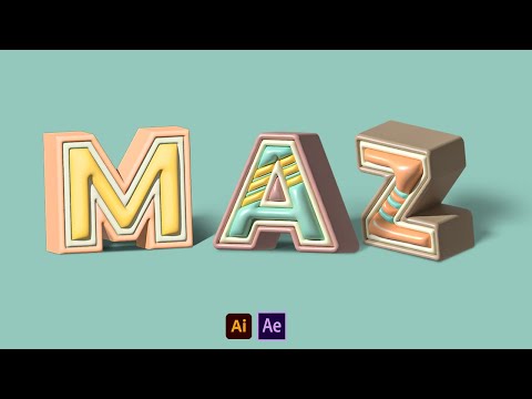 How to make 3D Letters in Illustrator and animate it in After Effects ...