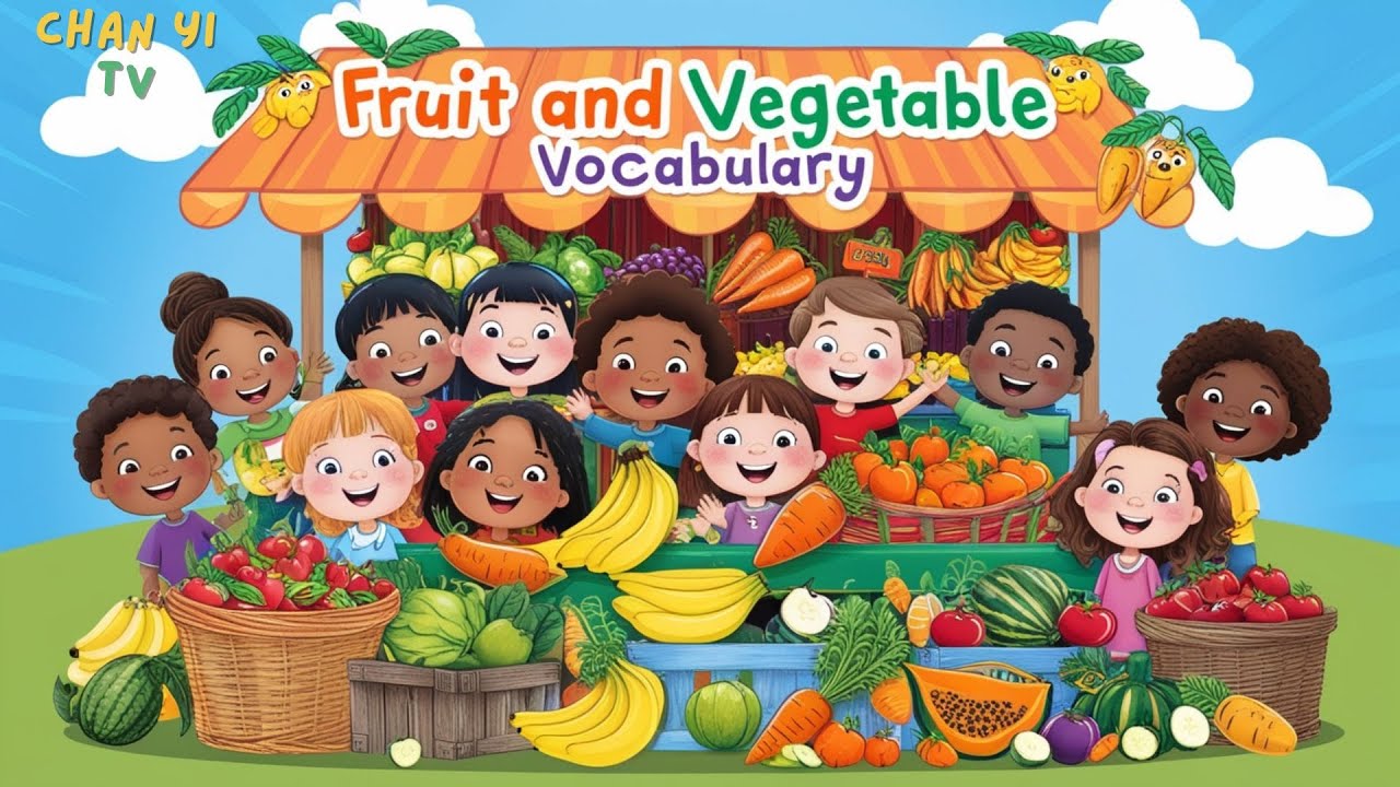 ENGLISH for Kids - Discover the Surprising FRUITS & VEGETABLES Kids ...