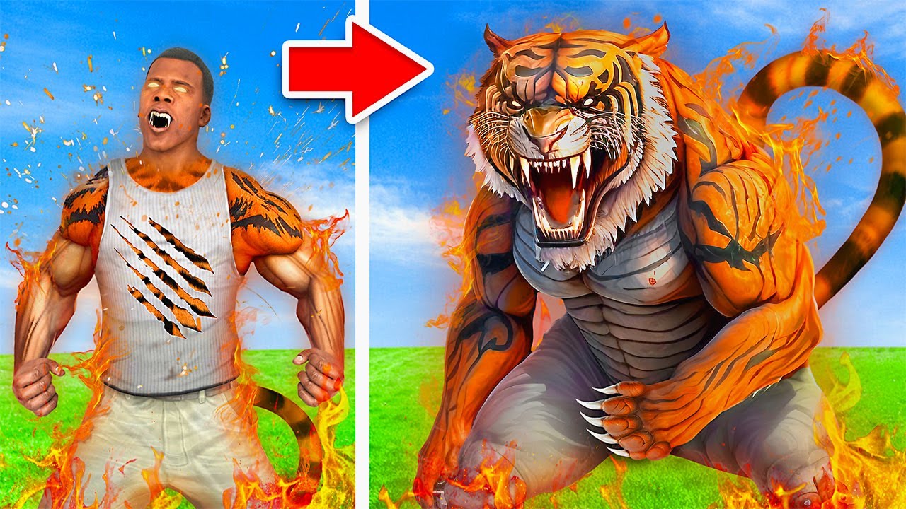 Human To TIGER In GTA 5! - YouTube
