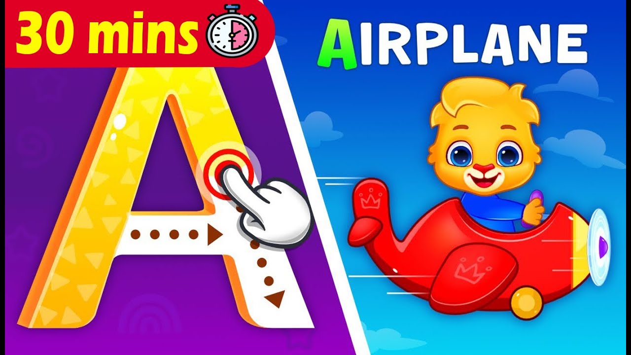 ABC Alphabet for Kids 30 MINUTES | Learn ABC Letters A to Z For ...