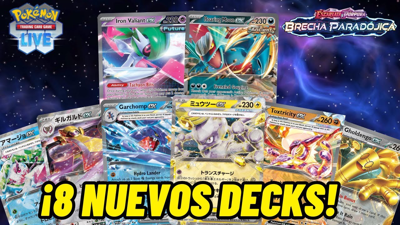 8 NUEVOS DECKS PARA PARADOX RIFT /BRECHA PARADÓJICA! 🌌 [ POKEMON TCG ...