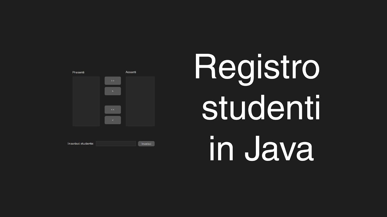 Registro studenti con interfaccia grafica in Java - YouTube
