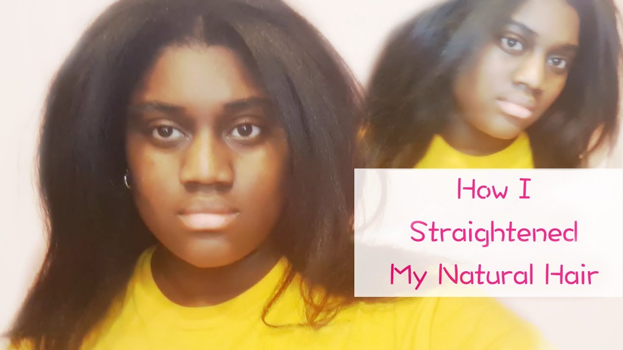 How I Straightened My 4C Natural Hair - YouTube