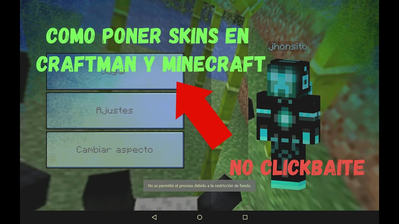 como poner skins en craftman y mastercraft 100%Real. - YouTube