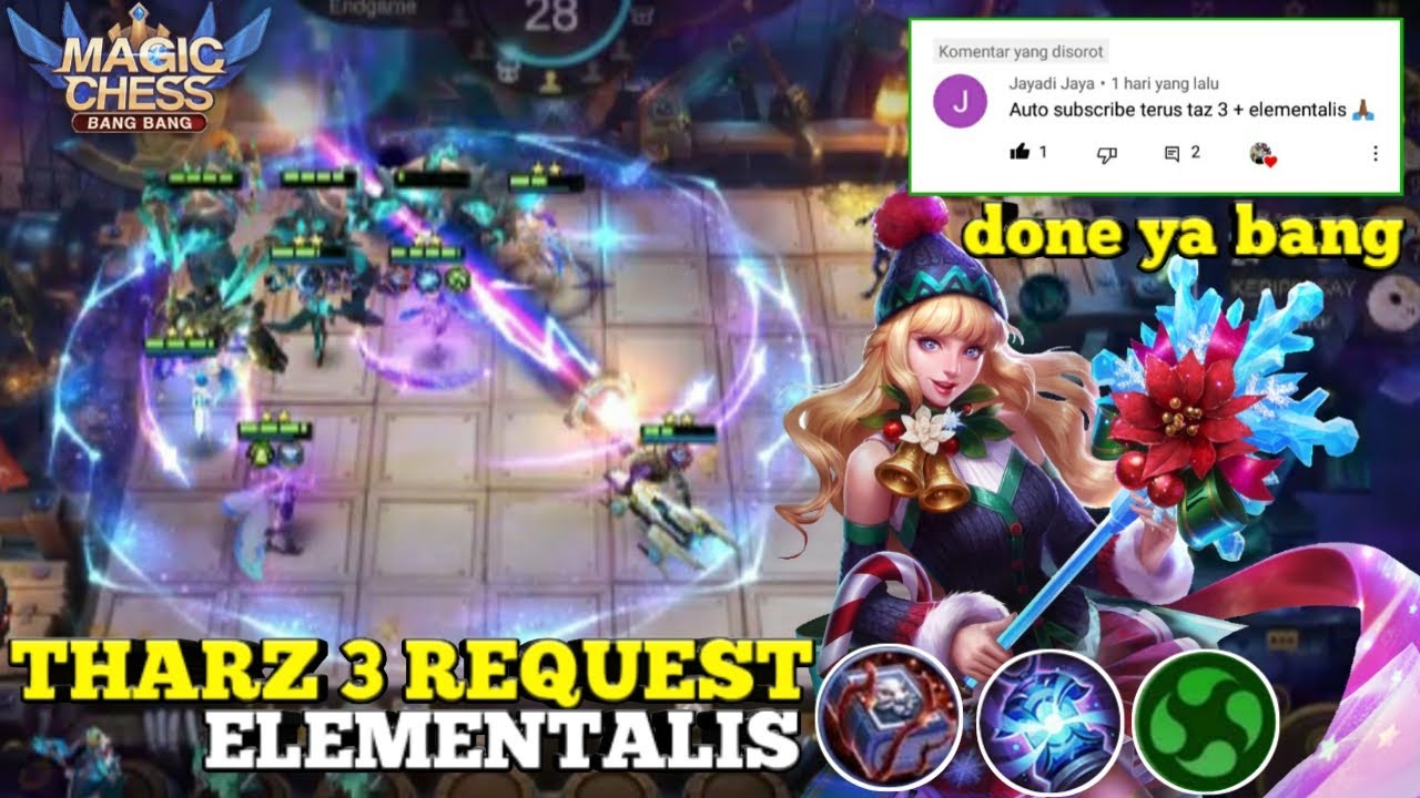 THARZ SKILL 3 ELEMENTALIS NECROKEEP MAGIC CHESS MOBILE LEGENDS - YouTube