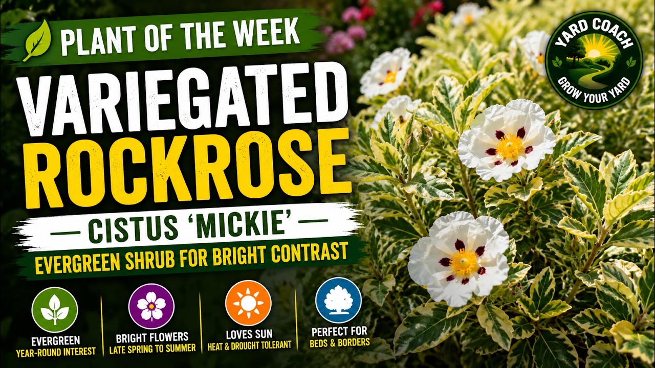 Cistus "Mickie" Rockrose | Cistus x hybridus | Variegated - YouTube