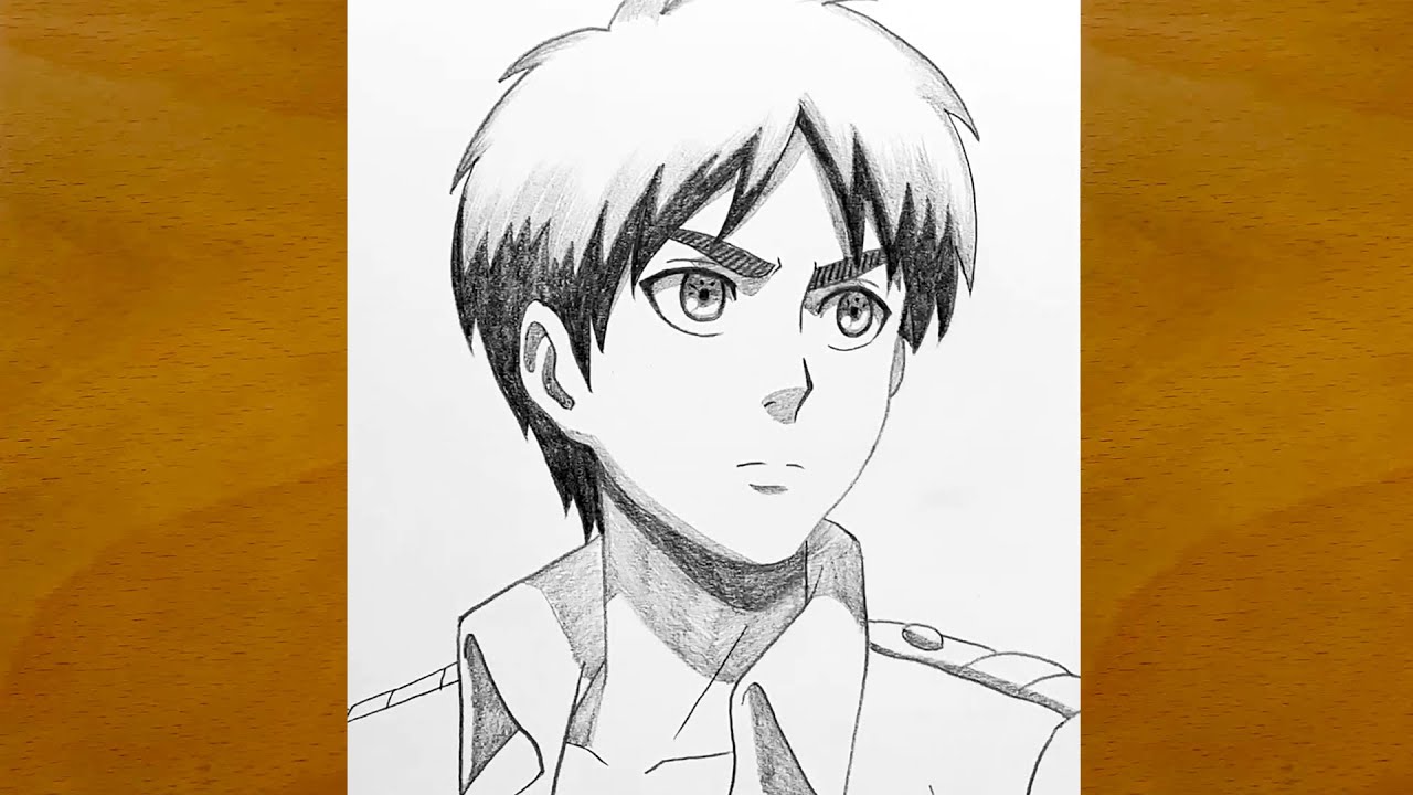 Eren Yeager drawing from Attack on Titan || Step by step anime art ...