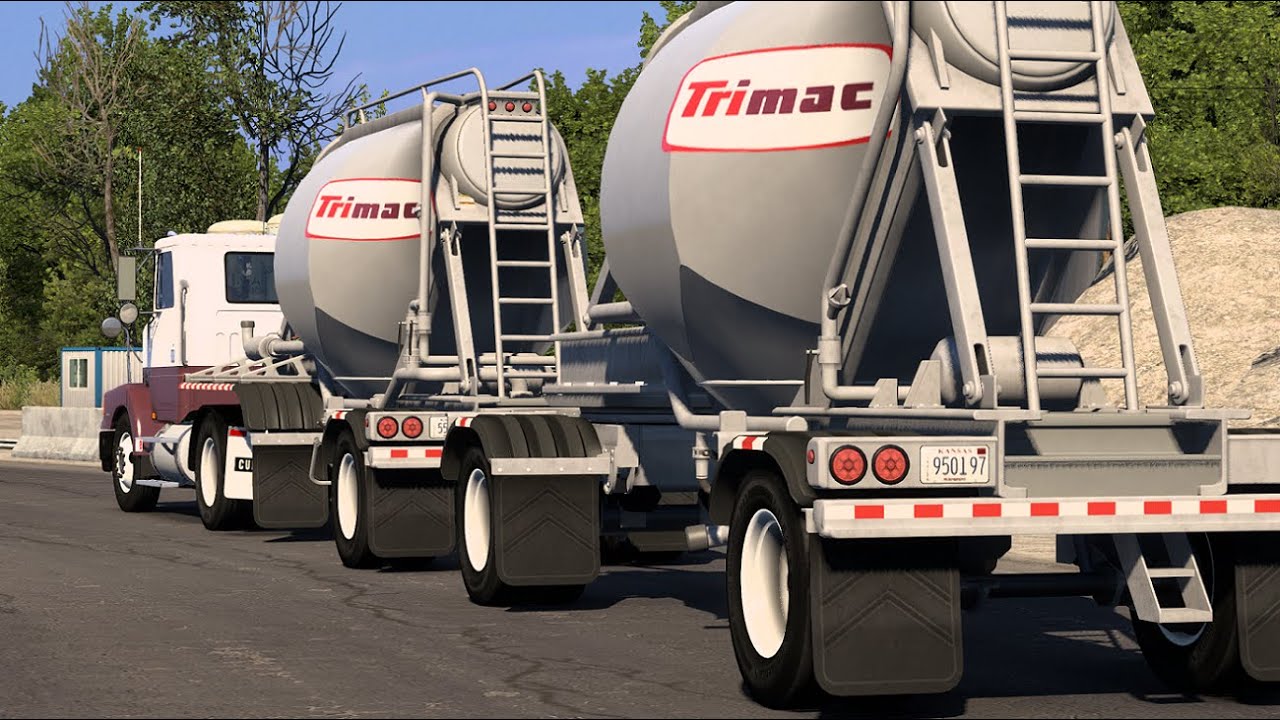 ATS 90s volvo mod trimac double bulk tankers - YouTube