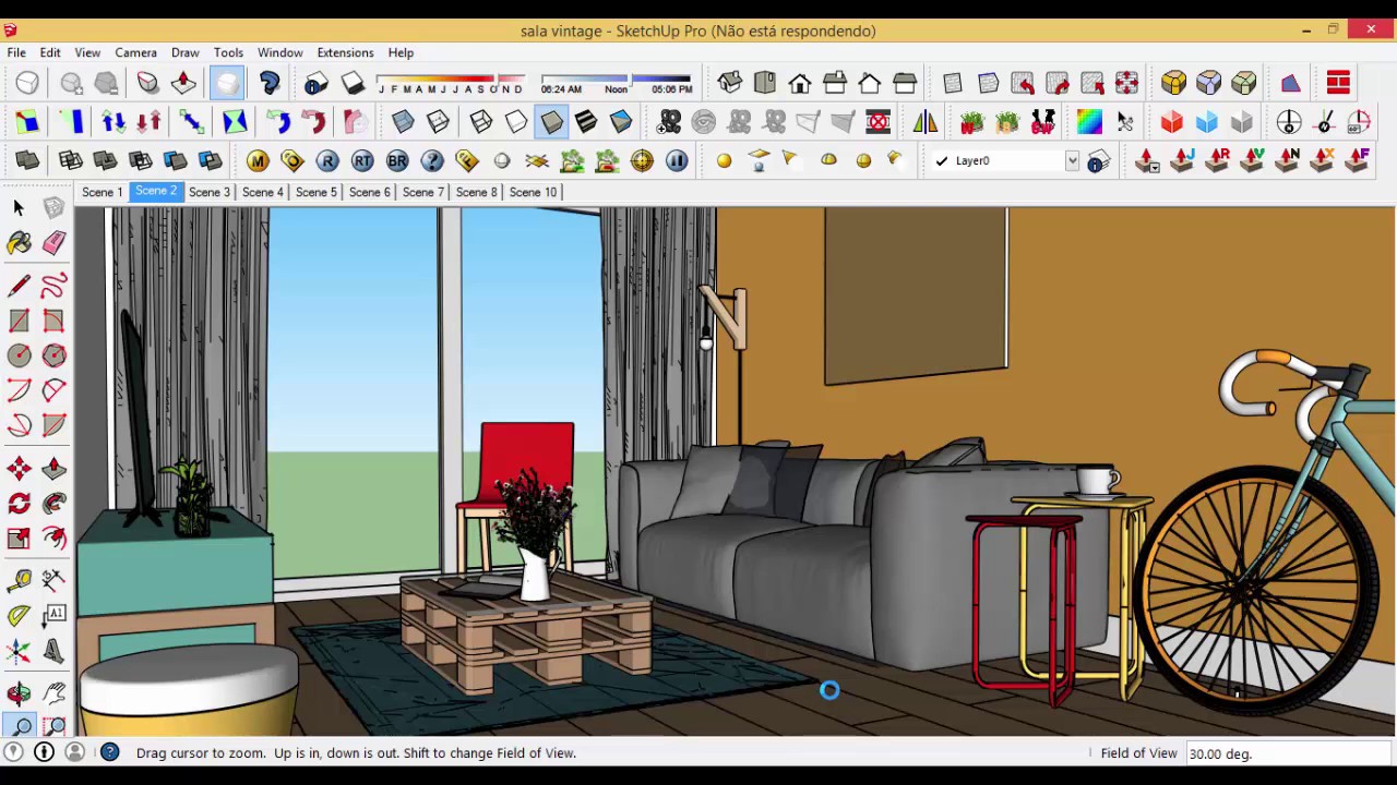 Curso modelagem Sketchup - BM maquetes - Aula 10 - Cenas,Purge e ...