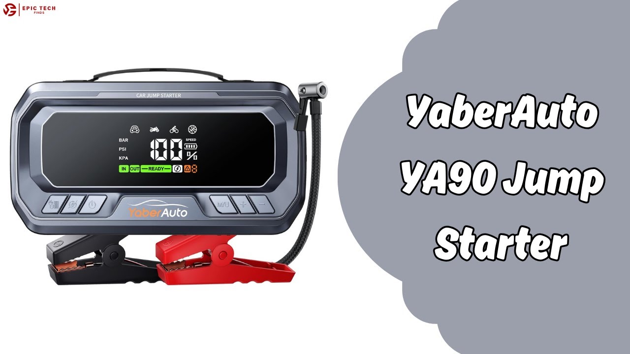 10-in-1 Car Jump Starter and Power Bank YaberAuto YA90 | Quick Review - YouTube