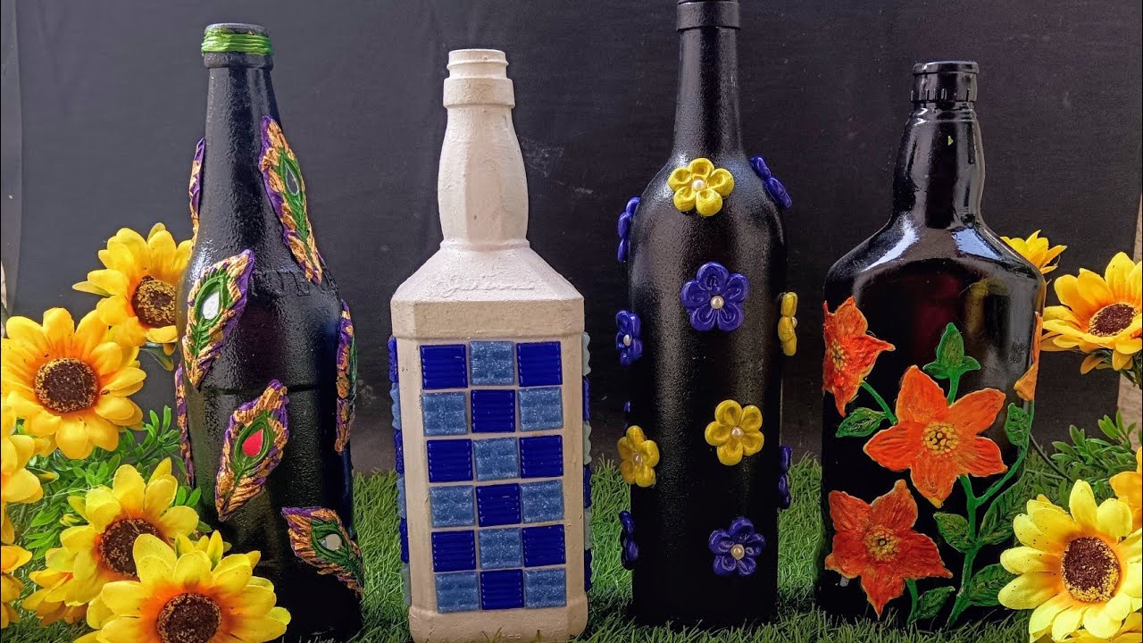 simple bottle design ideas for beginners urmi diy delight #bottel # ...