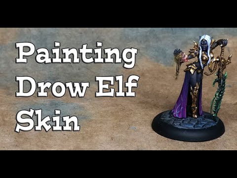 How to Paint D&D Drow (Dark) Elf Skin - YouTube