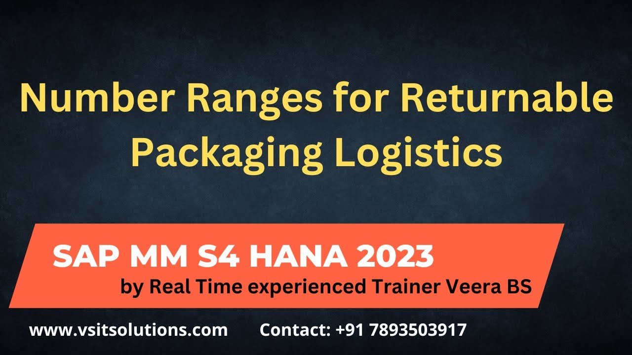 SAP S4 HANA MM Module Training || Number Ranges for returnable ...
