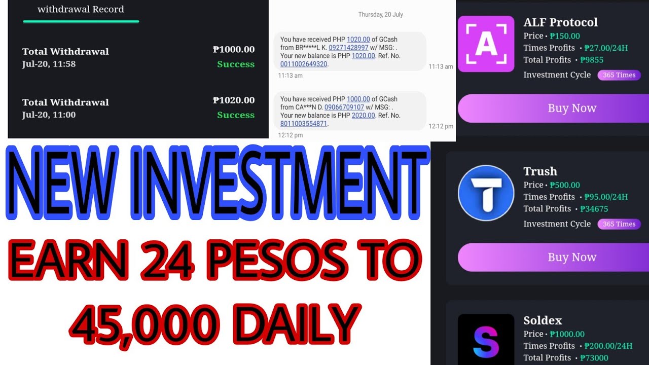 NEW INVESTMENT PLATFORM EARN 24 PESOS TO 45000 PESOS DAILY - YouTube
