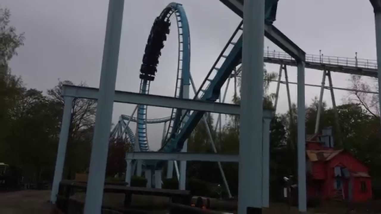 Shockwave - Stand Up Roller coaster at Drayton Manor Theme Park - YouTube