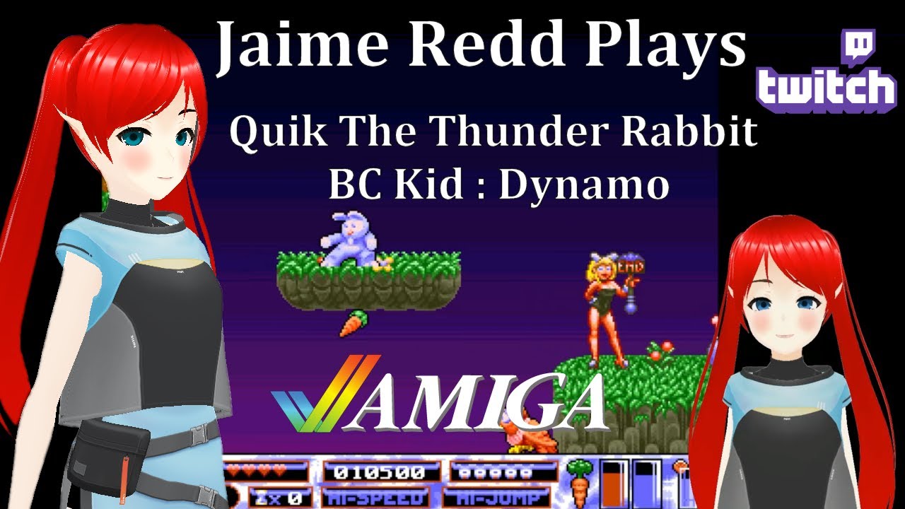Jaime Redd Plays : Quik The Thunder Rabbit : BC Kid : Dynamo (Amiga )1/ ...