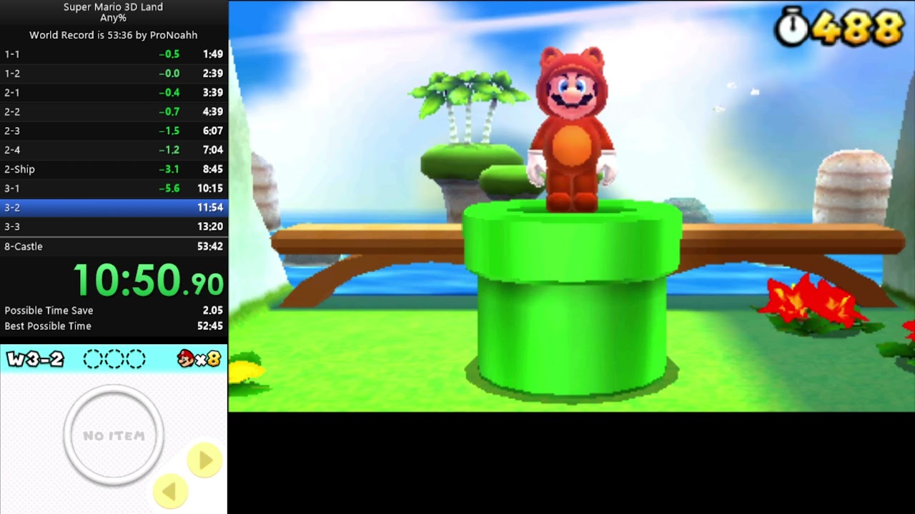 Super Mario 3D Land any% speedrun in 53:31 [World Record] - YouTube
