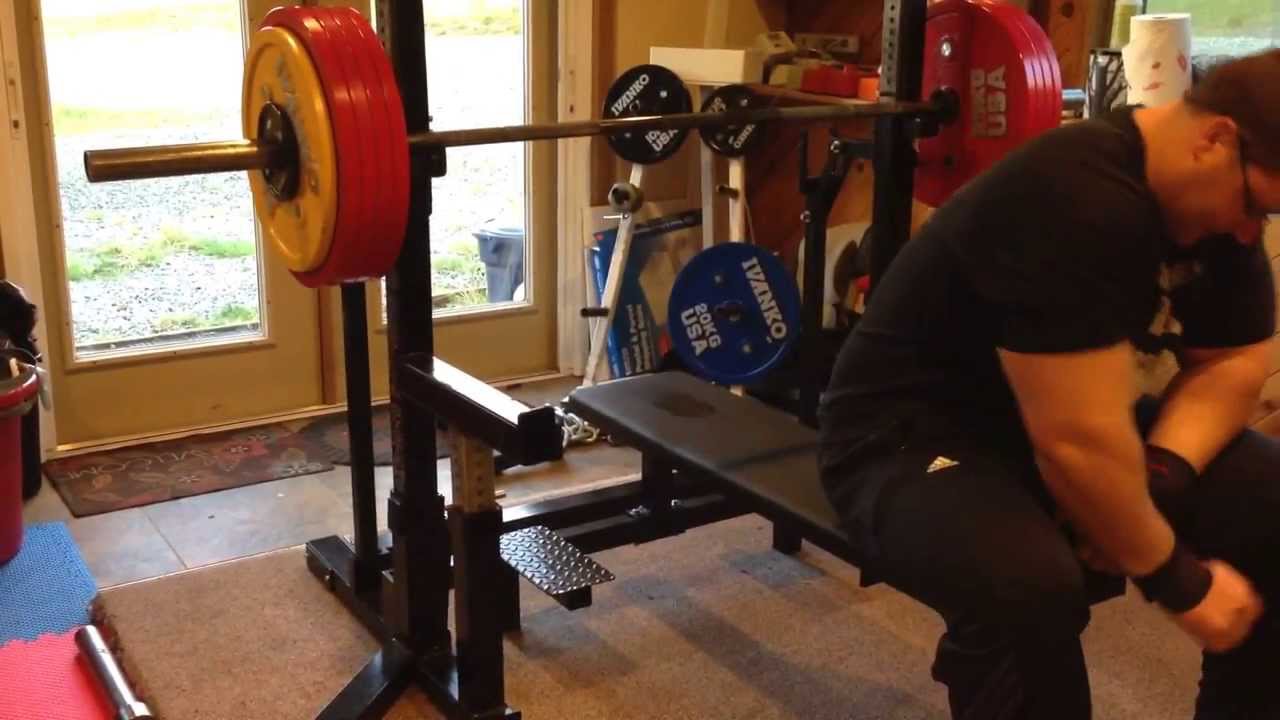 Rogue Power Bar 555 Lbs/252.5 Kgs Raw Bench - YouTube