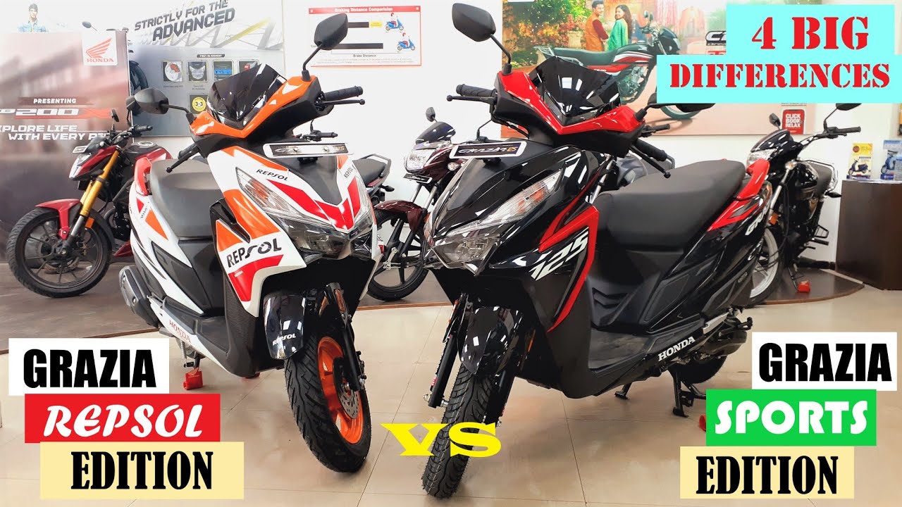 Difference between GRAZIA REPSOL EDITION & SPORTS EDITION|4 Big ...