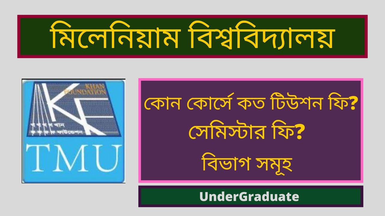 The Millennium University Undergraduate Program Tuition Fee -Semester ...