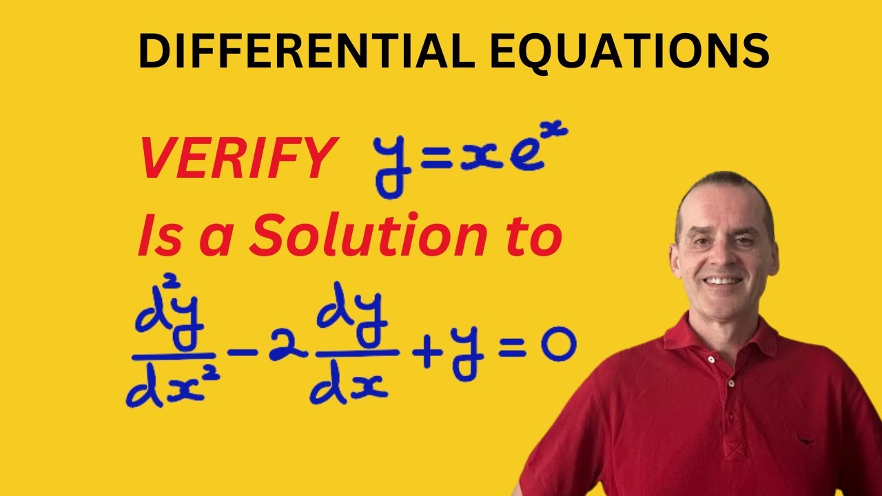 Verifying Solutions to Differential Equations - YouTube