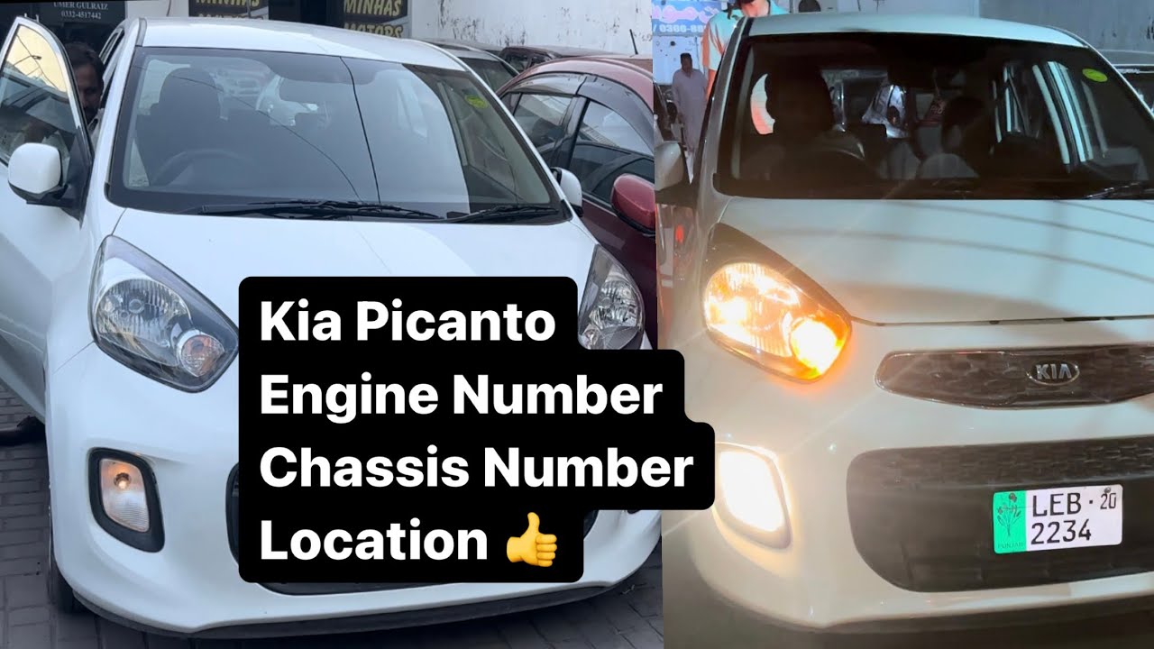 Kia picanto Engine and Chassis Number location guide in easy way ️👍 ...