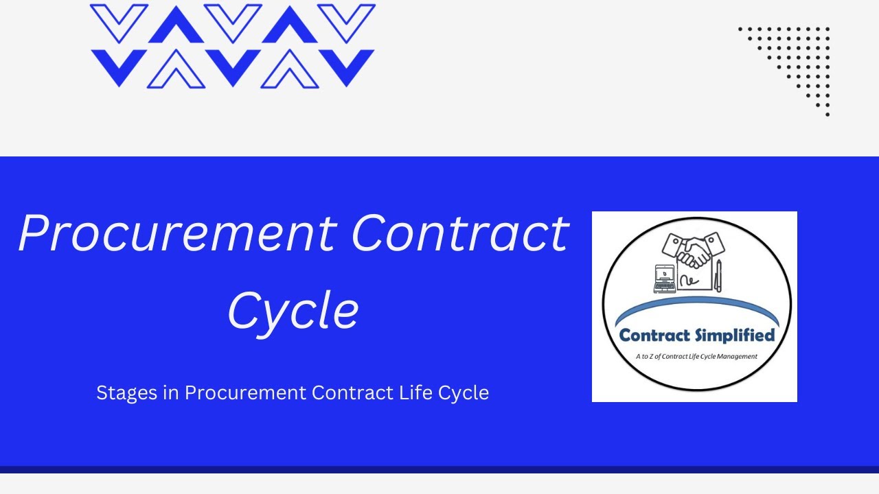 Stages in Procurement Contract Life Cycle | Procurement Contract - YouTube