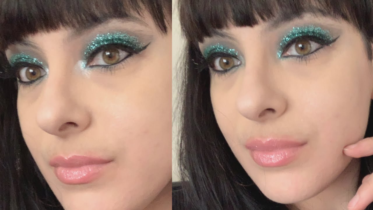 Mint Glitter Makeup| Tutorial - YouTube