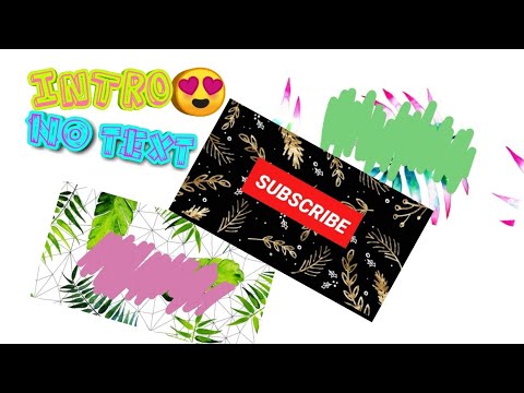 Simple and cute intro (no text) - YouTube