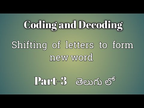 Coding and Decoding Part-3#Reasoning#Telugu# - YouTube