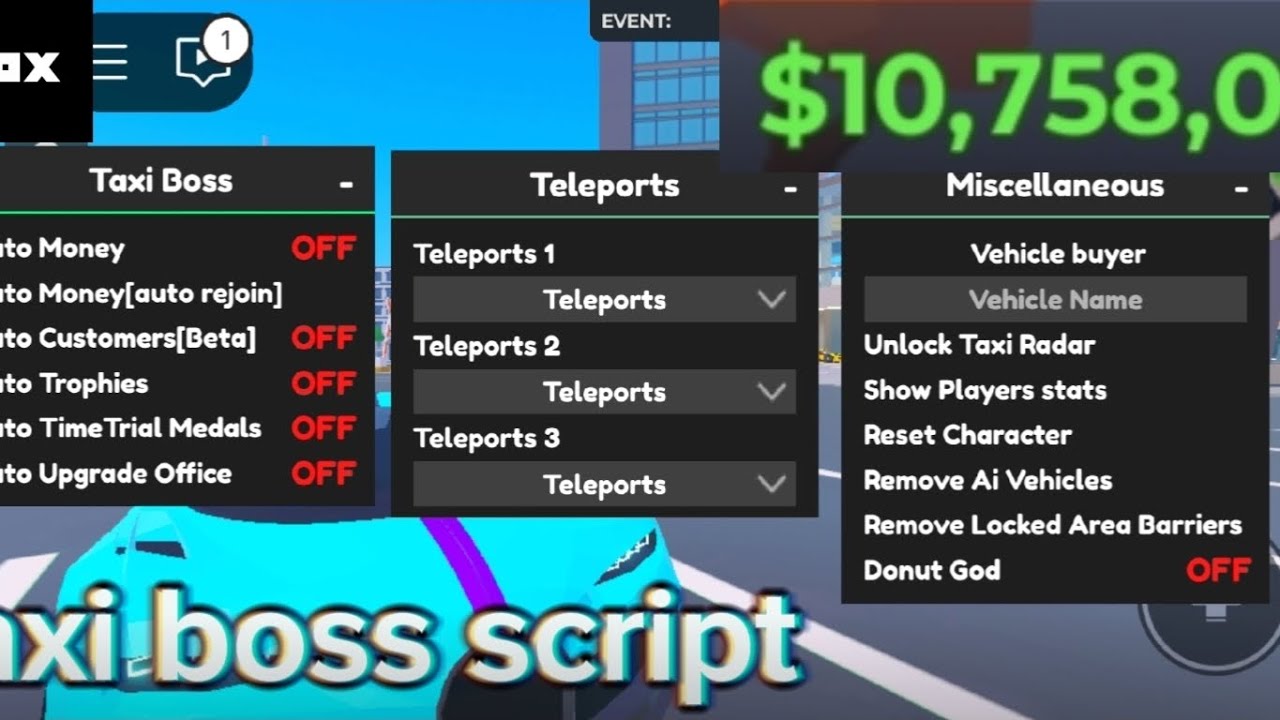 [NEW🔥]TAXI BOSS SCRIPT NO KEY🚕 |INFINITY MONEY AND MORE...... - YouTube