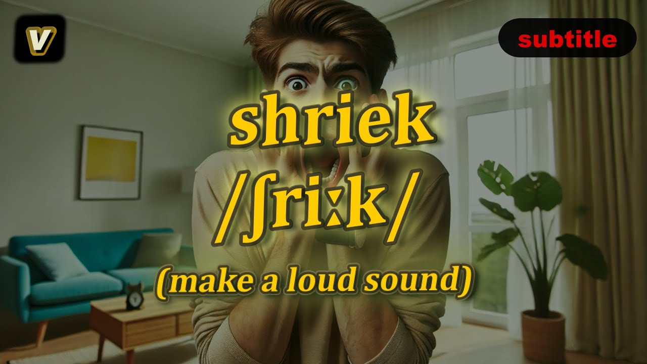 [v] Shriek meaning (make a loud sound) with 5 examples - YouTube