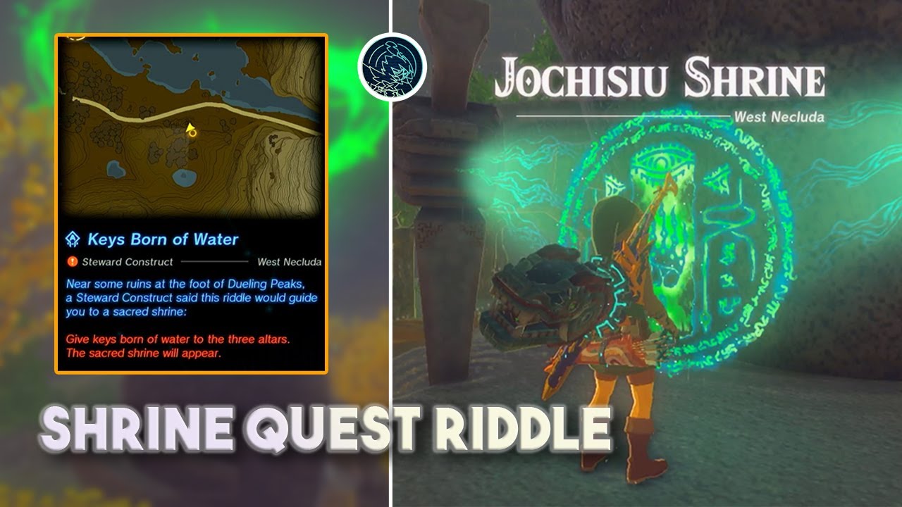 JOCHISIU SHRINE - KEYS BORN OF WATER SHRINE QUEST WALKTHROUGH | ZELDA ...