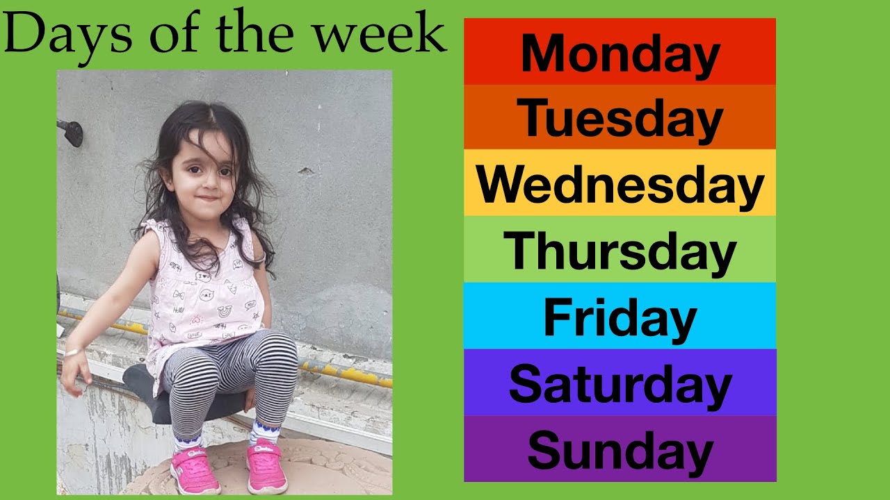 Days of the week for kids | learn weekdays with Harliv | kindergarten ...