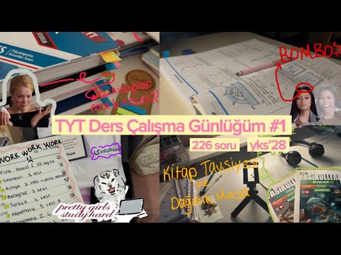 TYT Ders Çalışma Günlüğüm #1|yks’28|226 soru,maarif kitaplar,6 saat çalışalım… #keşfet #tyt #yks28