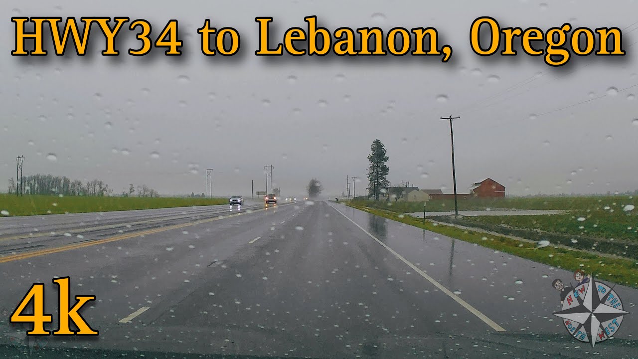 4k Driving Video - Jan. 2024 - Rainy Drive - HWY 34 to Lebanon, Oregon ...