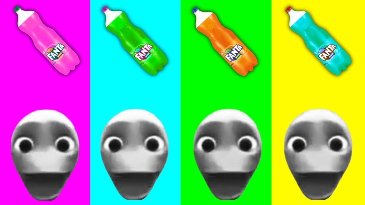 Alien Face Colour Fanta Soda Bottles Matching - YouTube