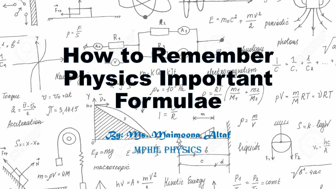 Trick to remember important Physics Formulas | Easy Method | MPTutor ...