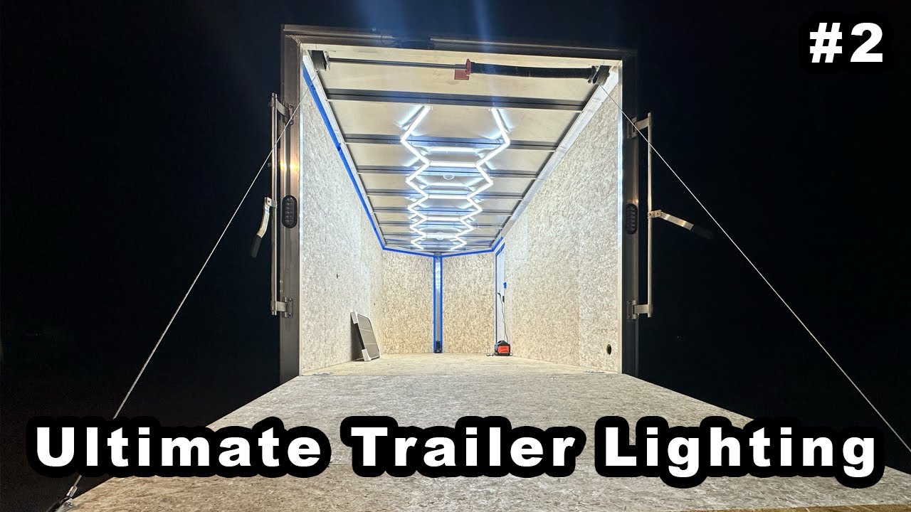 Coolest Trailer Lighting! Hexagon Garage Lights - Ultimate Trailer Build #2 - YouTube