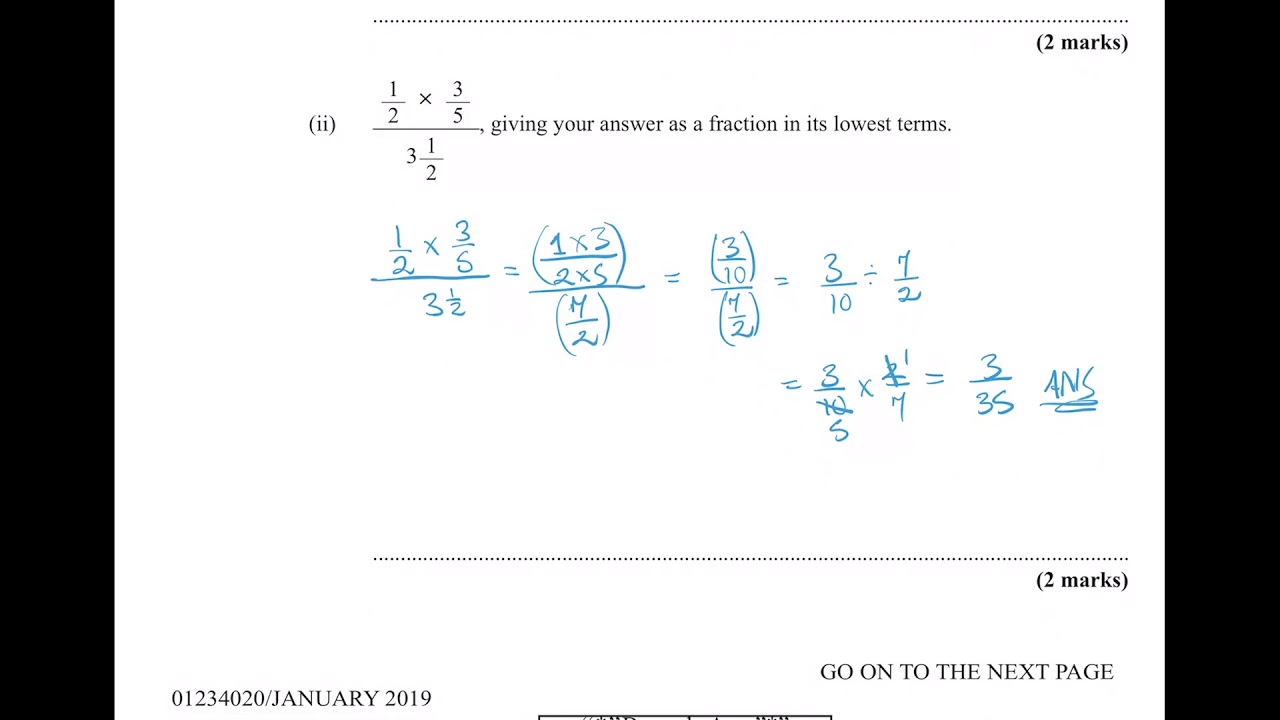 CXC Mathematics Past Paper Solution January 2019 Question#1 - YouTube