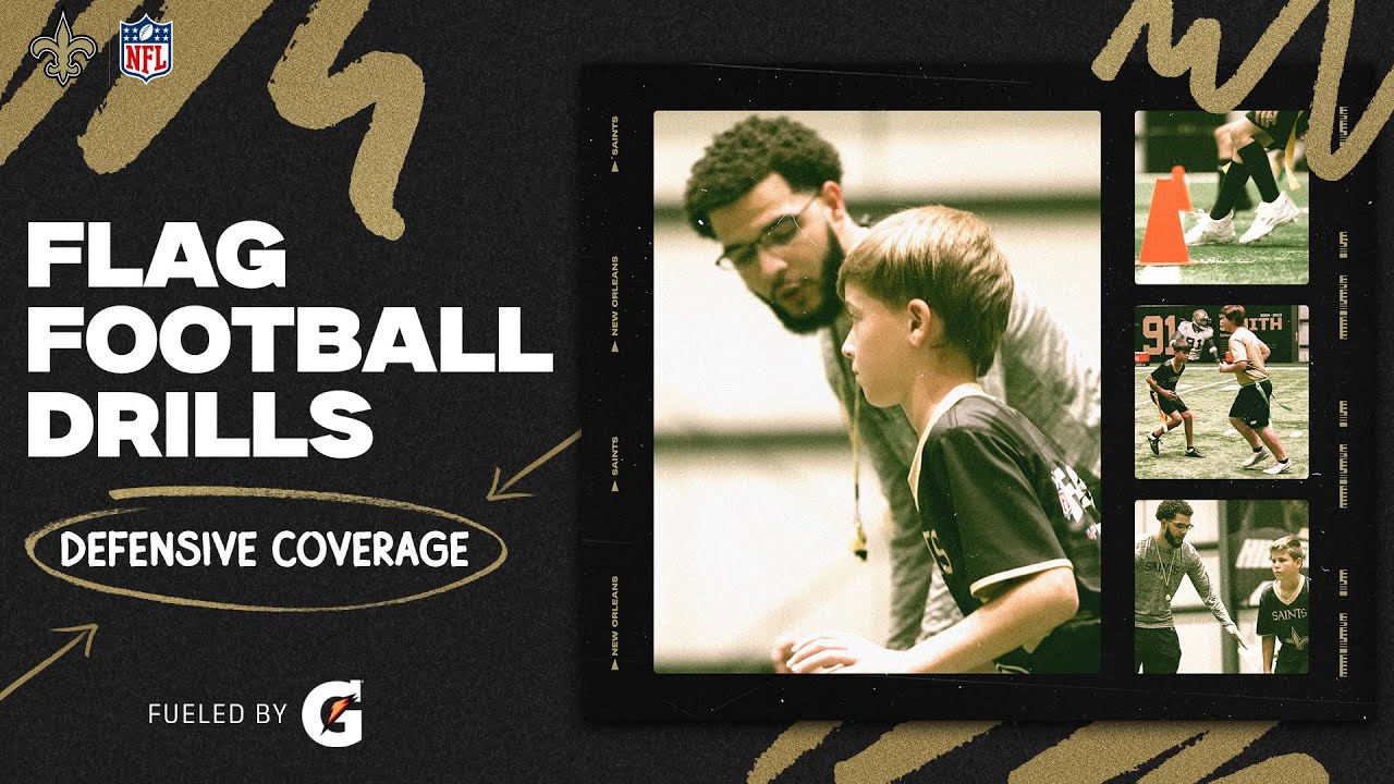 Defensive Coverage Drills | NFL Flag Football Drills - YouTube